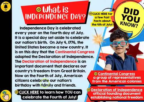 4th of July LINKtivity® (Holiday Facts, Traditions & Celebrations, History)