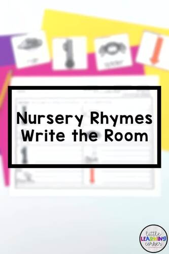 Nursery Rhymes Write the Room ITSY BITSY SPIDER by Little Learning Corner