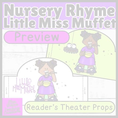 Little Miss Muffet Nursery Rhyme Coloring Craft | Sequencing Hat & Headband