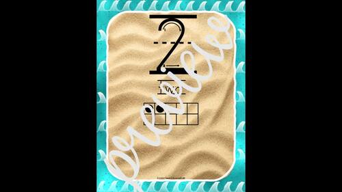 Number Posters 0-30, 40-100 by 10s Under the Sea Ocean Classroom Decor ...