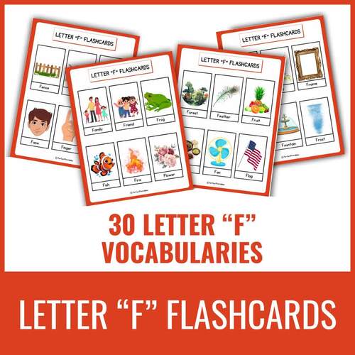 Letter "F" Vocabulary Flashcards | Interactive Alphabet Cards For Early ...