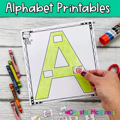 Alphabet Activity | Beginning Letter Sounds Worksheets | ABC Cut and Glue