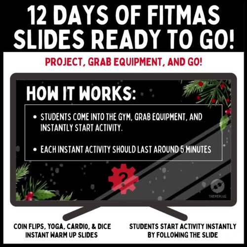 12 Days of Fitmas Instant PE Warm Up Activities | Christmas Projector ...