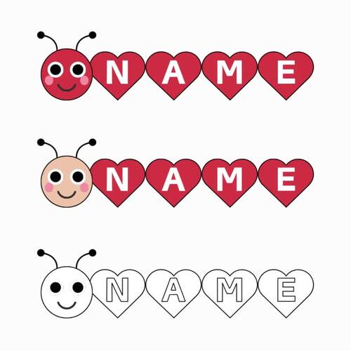 Love Bug Name Craft: Valentines Day Name Craft - Preschool Kindergarten ...