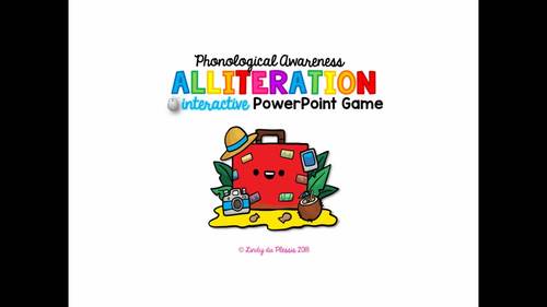 Alliteration PowerPoint Game Phonological Awareness by Lindy du Plessis