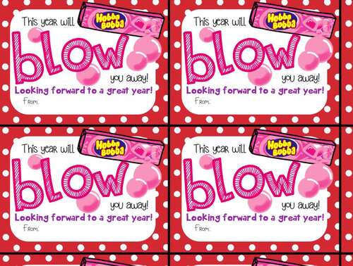 Hubba Bubba Bubble Gum Beginning of Year (BOY) Gift Tag | TPT