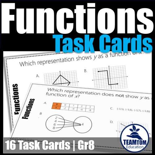 Functions Task Cards by Team Tom | Teachers Pay Teachers