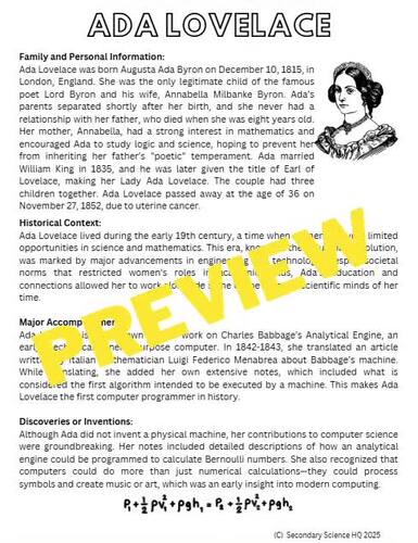 19 Women in Science Reviews and Worksheets | Famous Scientists | STEM ...