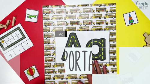 Transportation Math and Literacy Activities Preschool, PreK, Kindergarten