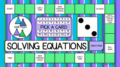 Solving Equations PowerPoint Review Game by Erica Loves Math | TPT