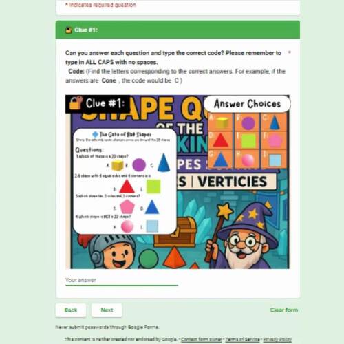 2D & 3D Shapes Escape Room | Faces, Edges, Vertices | 2nd Grade Math Game