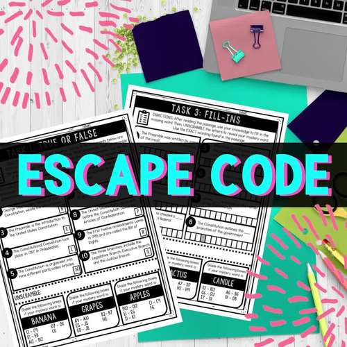 Ancient Rome Colosseum Comprehension Code Escape Room - Close Reading