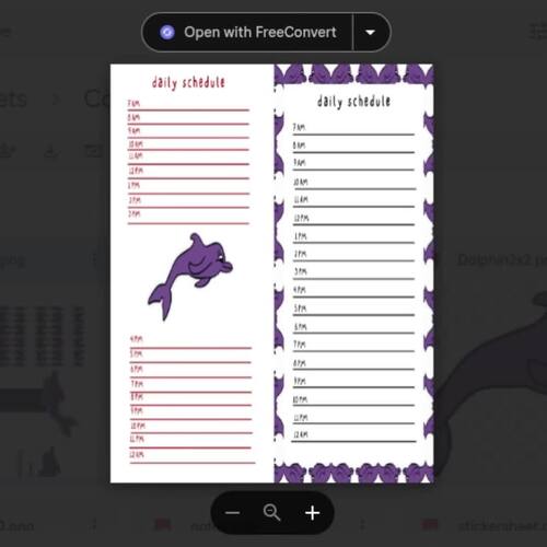 Cute Cartoon Dolphin Themed Printable Stationery Set| Notepad| Daily ...