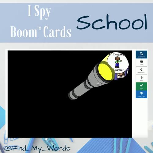 I Spy Flashlight Search Boom Cards | School by Find My Words | TPT