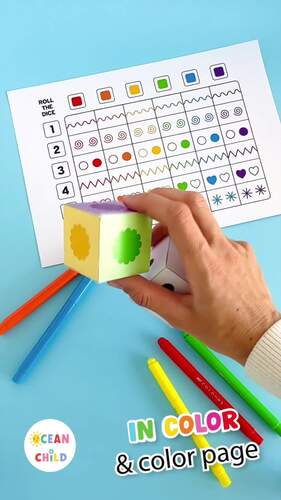 Summer Roll A Mermaid Dice Game Printable Pattern Learning Activity ...