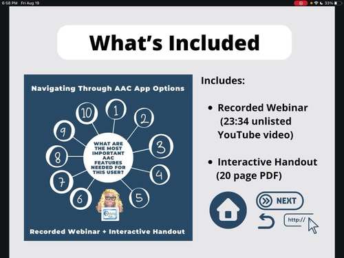 Navigating Through AAC App Options (Webinar + Interactive Handout)