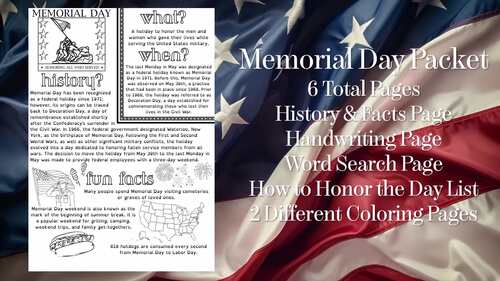 Memorial Day Packet -Dyslexia font by Joy-Eli | TPT