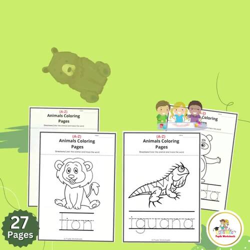 Farm Animals Tracing: Coloring Pages - Sight Words in Sentences Tracing ...