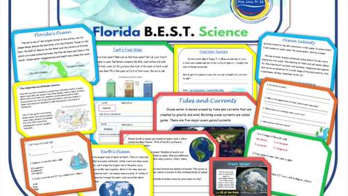 Earth's Water 5th Grade Science Florida B.E.S.T. Standards Topic 2 by ...