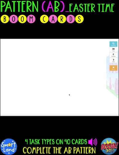 AB Pattern Practice_Easter Time_Boom Cards™ by Smart Land Printables