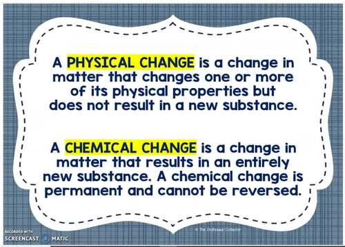 PHYSICAL AND CHEMICAL CHANGES Boom Cards™ | TPT