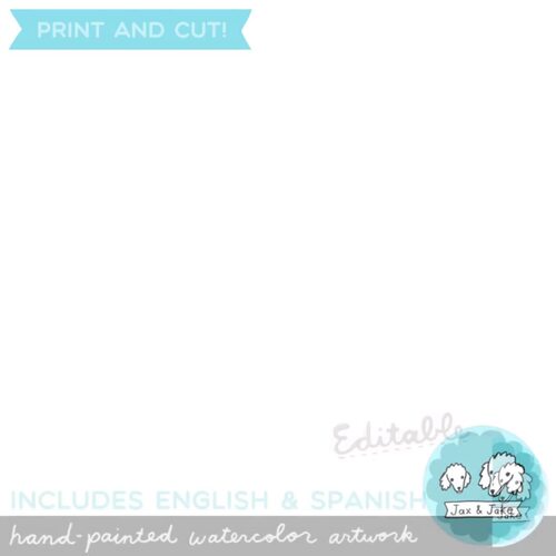 Watercolor Crayon Color Posters Classroom Decor - English & Spanish