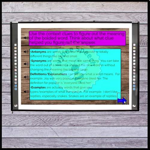 Context Clues Tier 2 Vocabulary Middle School Digital Learning BOOM ...