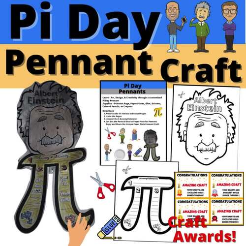 Pi Day Pennants Craft Activities March Activity Decor & Bonus Craft Awards