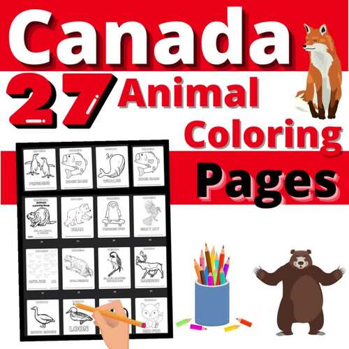 canada animals coloring pages