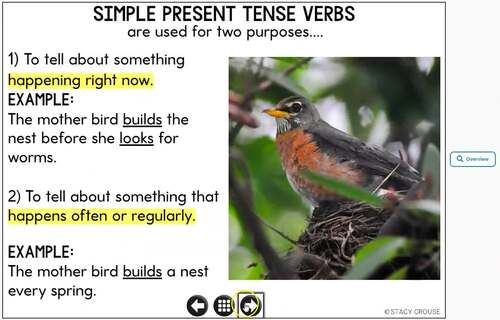 Simple Present Tense Verbs Speech Therapy BOOM™ CARDS Teletherapy