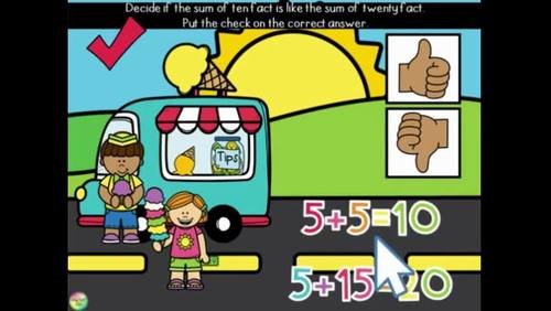 Addition Activity for 1st and 2nd Grade Math: Sums of 10 and Sums of 20