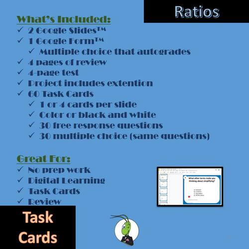 Rates and Ratios and Proportions Application Project and Test Bundle ...