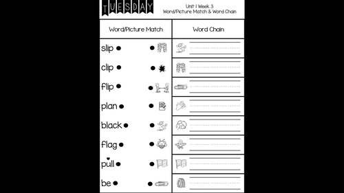 Wonders Unit 1 Week 3 Homework Packet for First Grade (SOR Aligned)