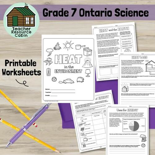 Grade 7 Ontario SCIENCE Workbooks and Slides by Teacher Resource Cabin
