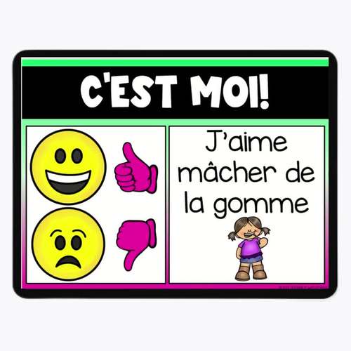 C'est moi French Digital Icebreaker | French Brain Break | TPT