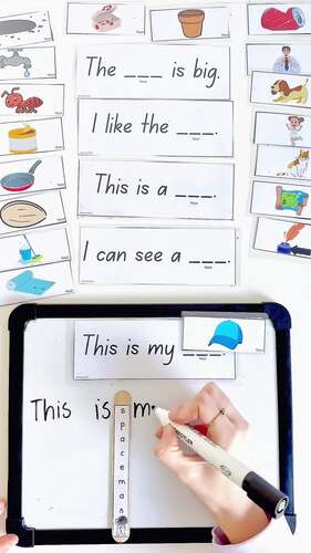 SATPIN DMGOCK CVC Sentence Writing – Kindergarten Phonics Literacy Center