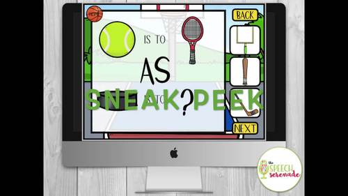 NO PRINT Sports Theme Language Activities Pack by The Speech Serenade
