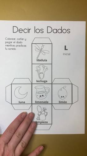 Spanish Articulation Printable Dice Activity for Speech Therapy | TPT