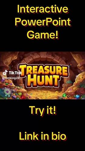 Interactive PPT Review Game | Editable Team | Treasure Hunt | TPT