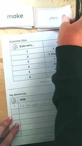 Verb Collocations Cards and Dice Game for Take, Make, Do, Have, Get, Go ...