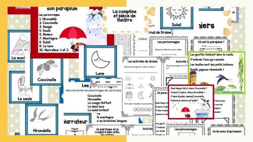 DRAMA FRENCH Primaire October 8 lessons, plans, journal, slides, simple ...