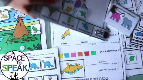 Dinosaur Speech Therapy Preschool and Lower Elementary Language Activities