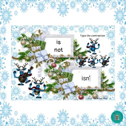 Christmas Dancing Reindeer Contractions Winter Boom Cards™ by The ...