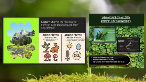 AP Biology UNIT 8 Ecology 8.1 Responses to the Environment Lesson Guide