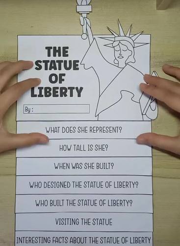 Statue of Liberty Flip Book Writing 4th of July Craft American Symbol ...