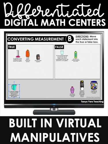 5th Grade Differentiated Digital Math Centers Measurement | Distance ...