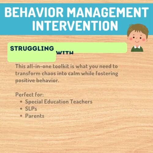Behavior Management Intervention Toolkit for Challenging Behaviors ...