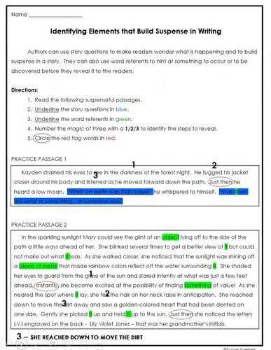 Suspense Writing PRACTICE PASSAGES | How to Writing by Summer Sweetness