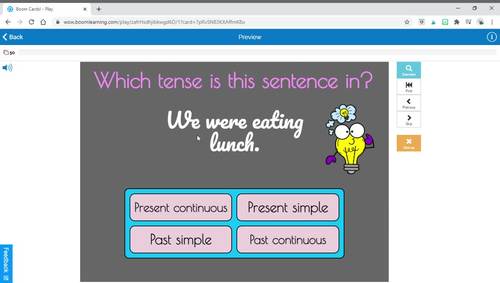 Identifying Tenses BOOM Cards by Love 2 Learn English | TpT