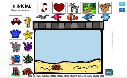 Acuario de Articulación Spanish Articulation BOOM Cards for Speech Therapy